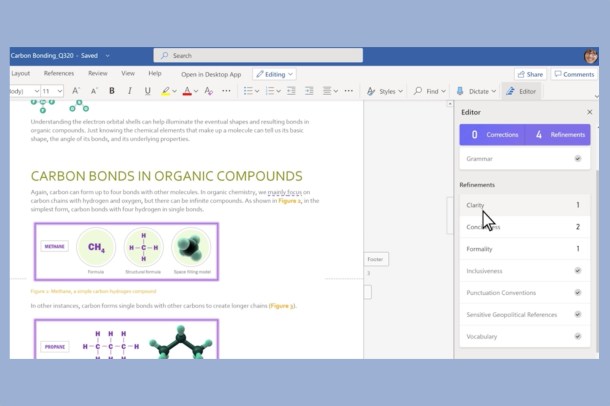 Escribir en Word con la ayuda del Editor de Microsoft