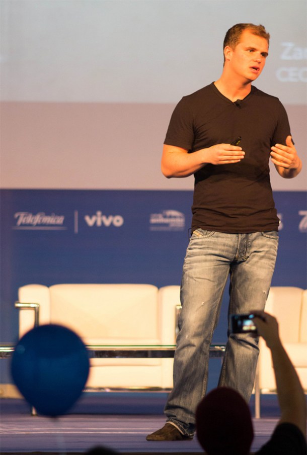 Zaryn Dentzel, CEO de Tuenti, en la Campus Party Brasil